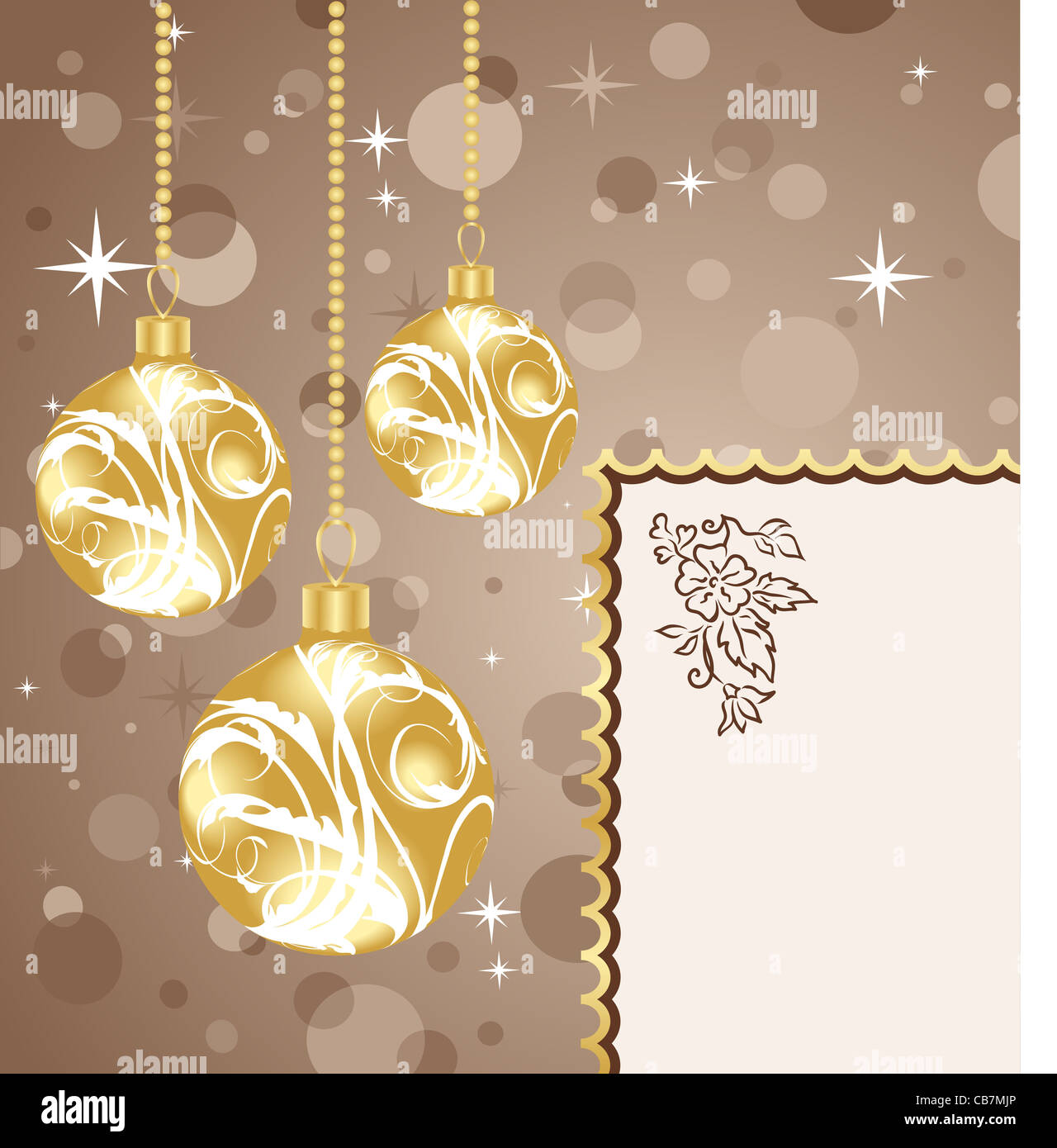 Illustration Christmas background with set balls - vector Stock Photo ...