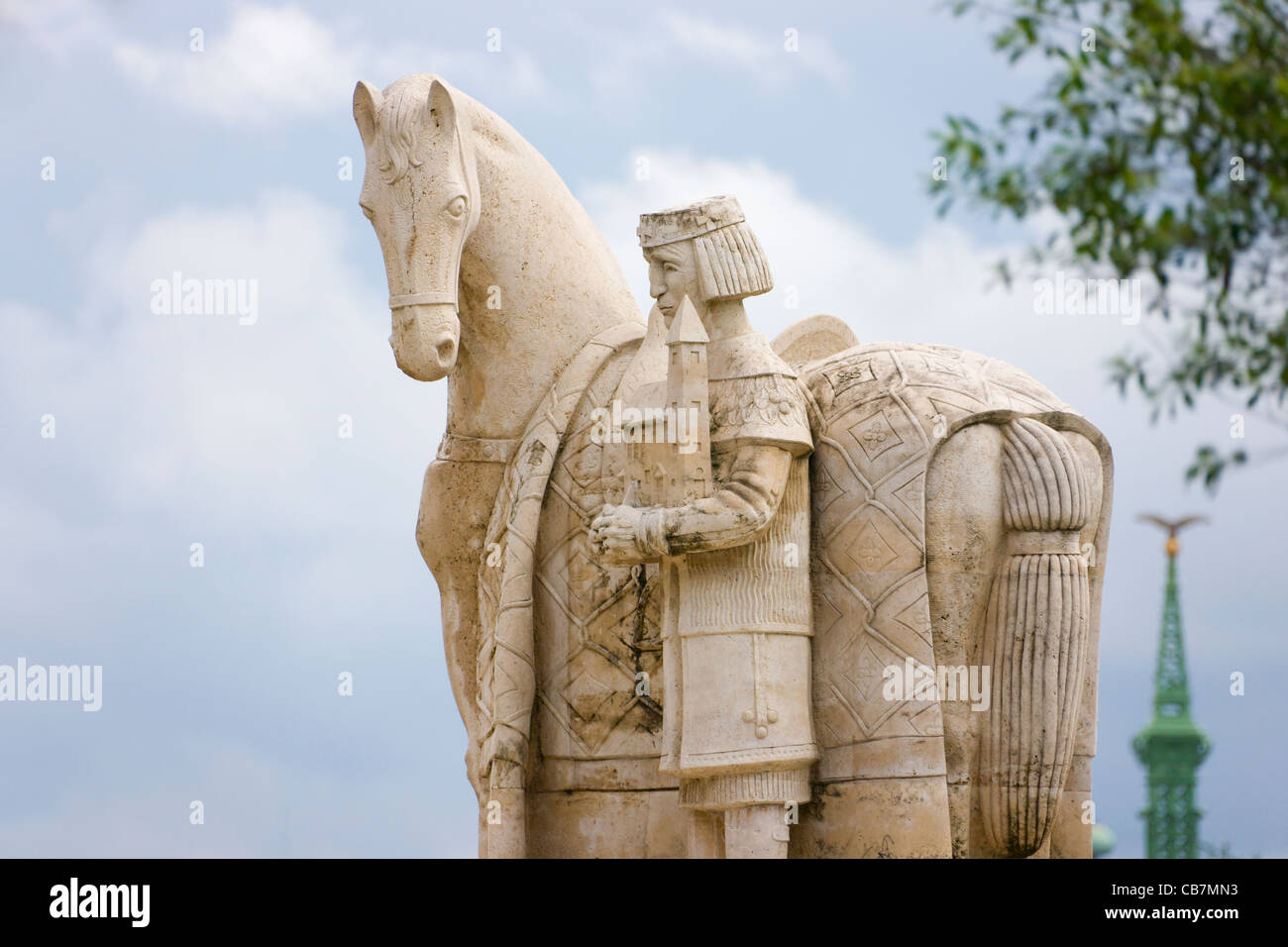 Statue of Saint Stephen (Szent Istvan), Budapest, Hungary Stock Photo ...