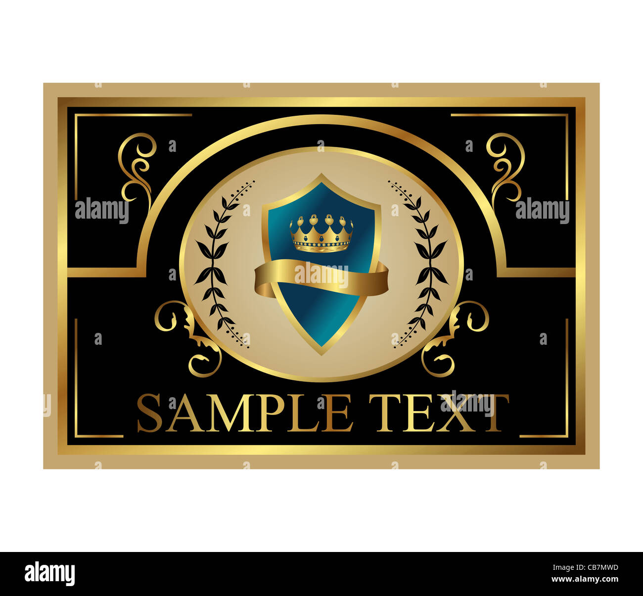 Golden royal label for design packing or wrapping - vector Stock Photo ...