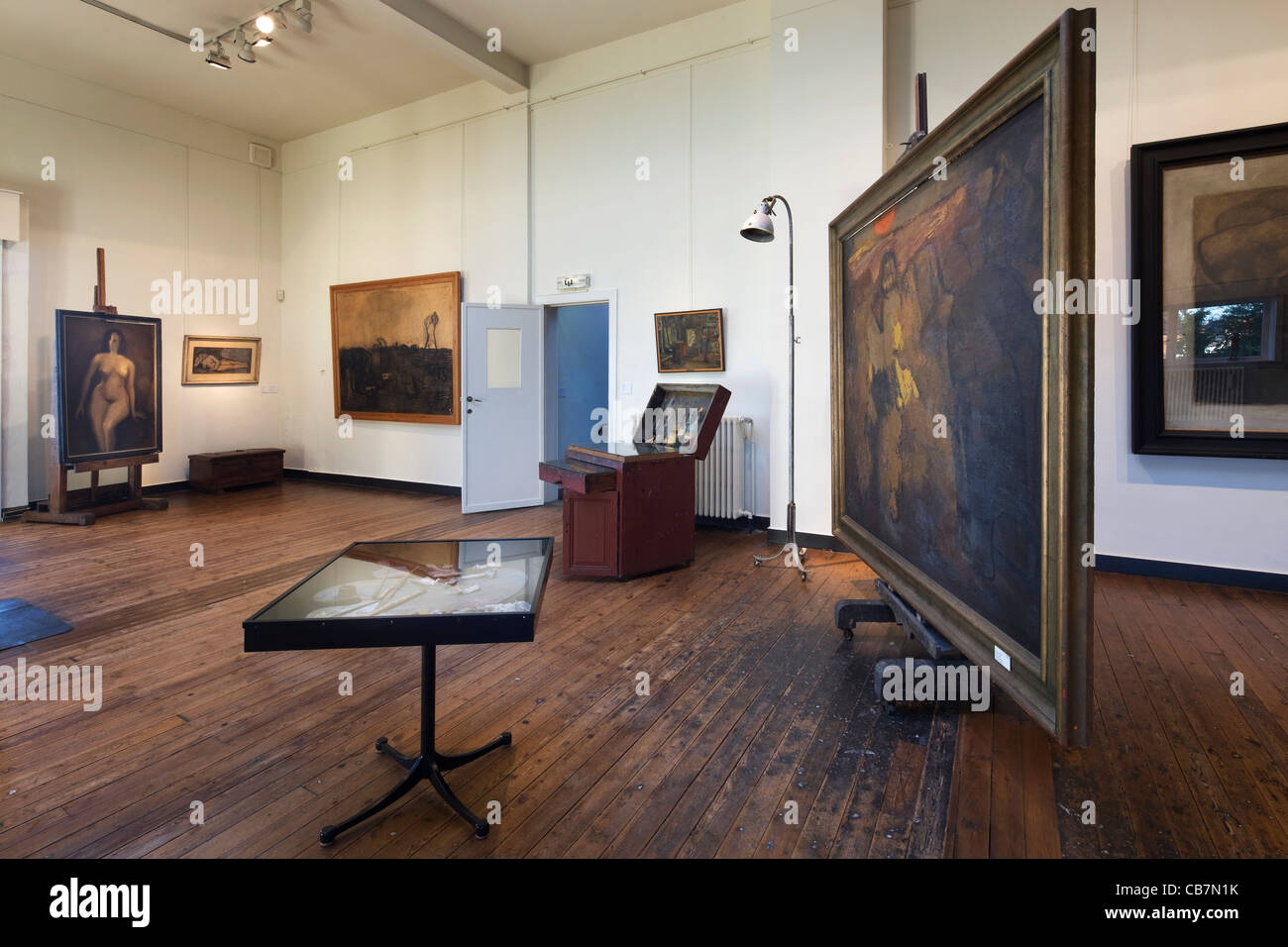 Interior of museum Constant Permeke, Belgian painter and sculptor and ...
