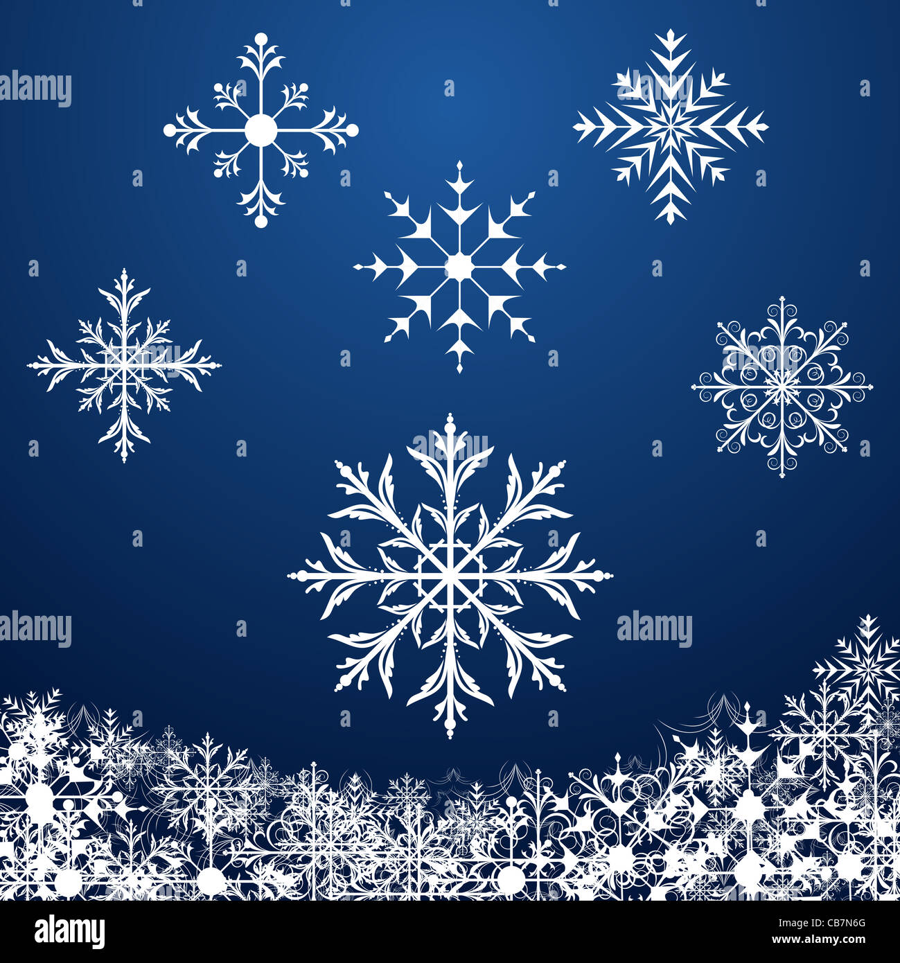 Illustration set variation snowflakes isolated - vector Stock Photo - Alamy
