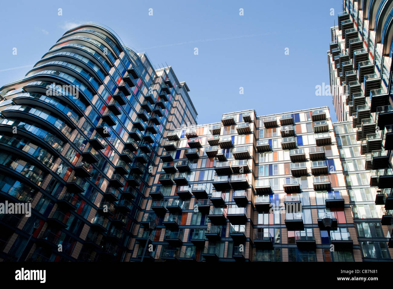 A new modern architecture block of flats Stock Photo - Alamy