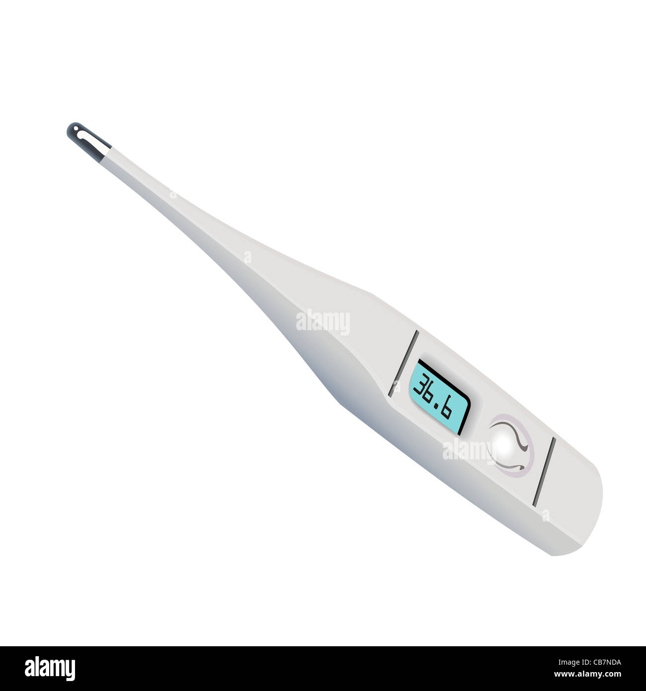 Vector electronic medical thermometer on the white isolated background ...