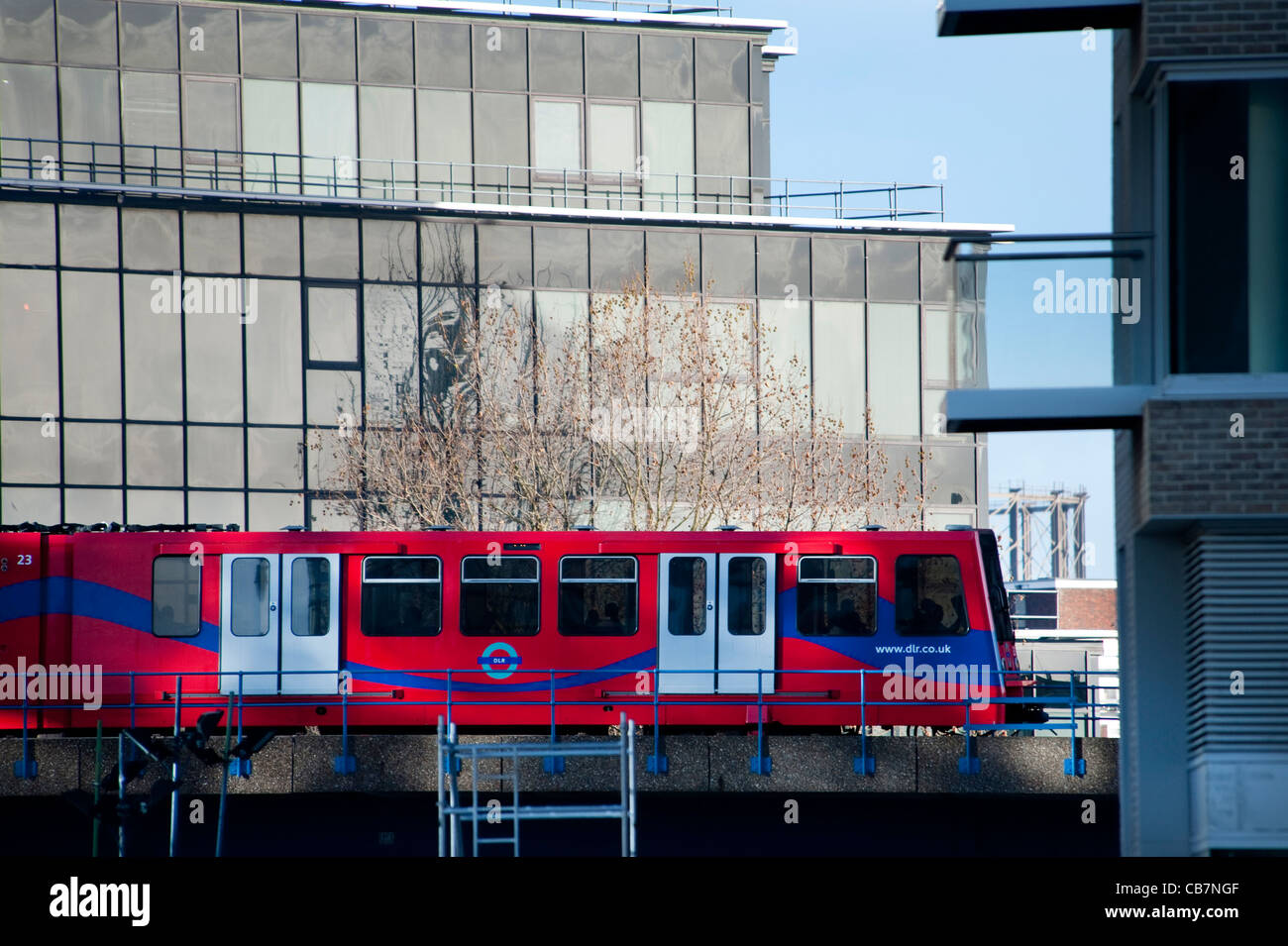 Docklands light railway, an unmanned transport train in London Stock ...