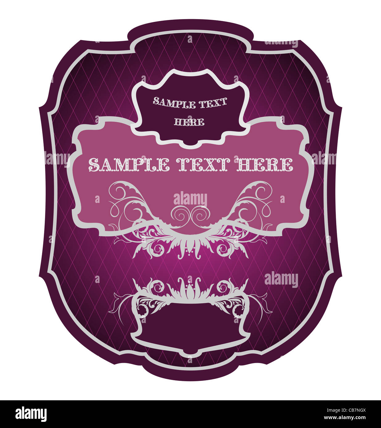 Illustration of vintage label with emblem for design packing your ...