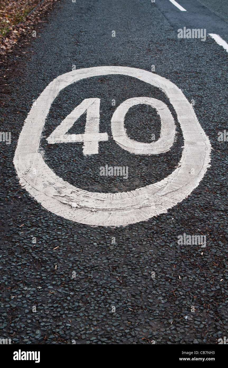 40 Speed Sign High Resolution Stock Photography and Images - Alamy