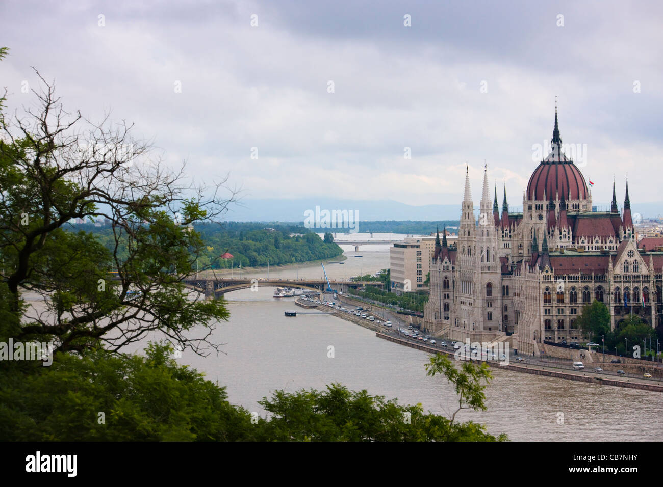 Parliament on the danube with the river hi-res stock photography and ...