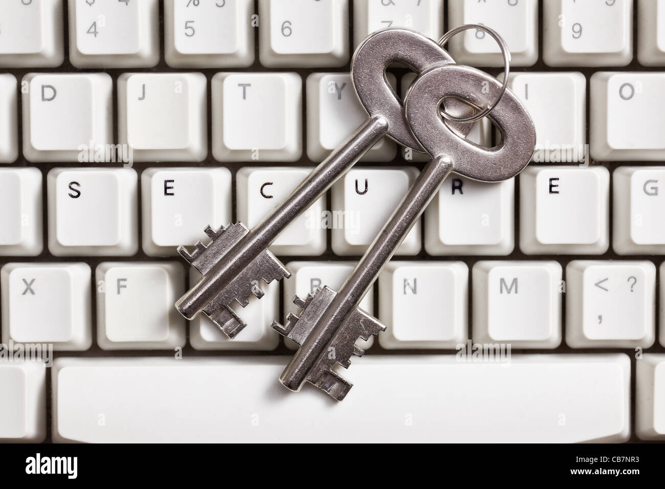 the safe internet.concept with safe key and keyboard Stock Photo - Alamy