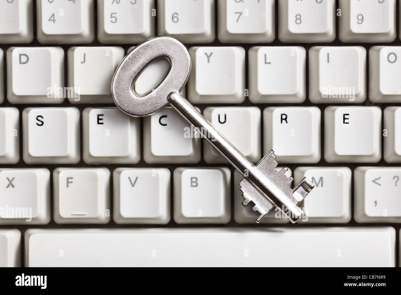 the safe internet.concept with safe key and keyboard Stock Photo - Alamy