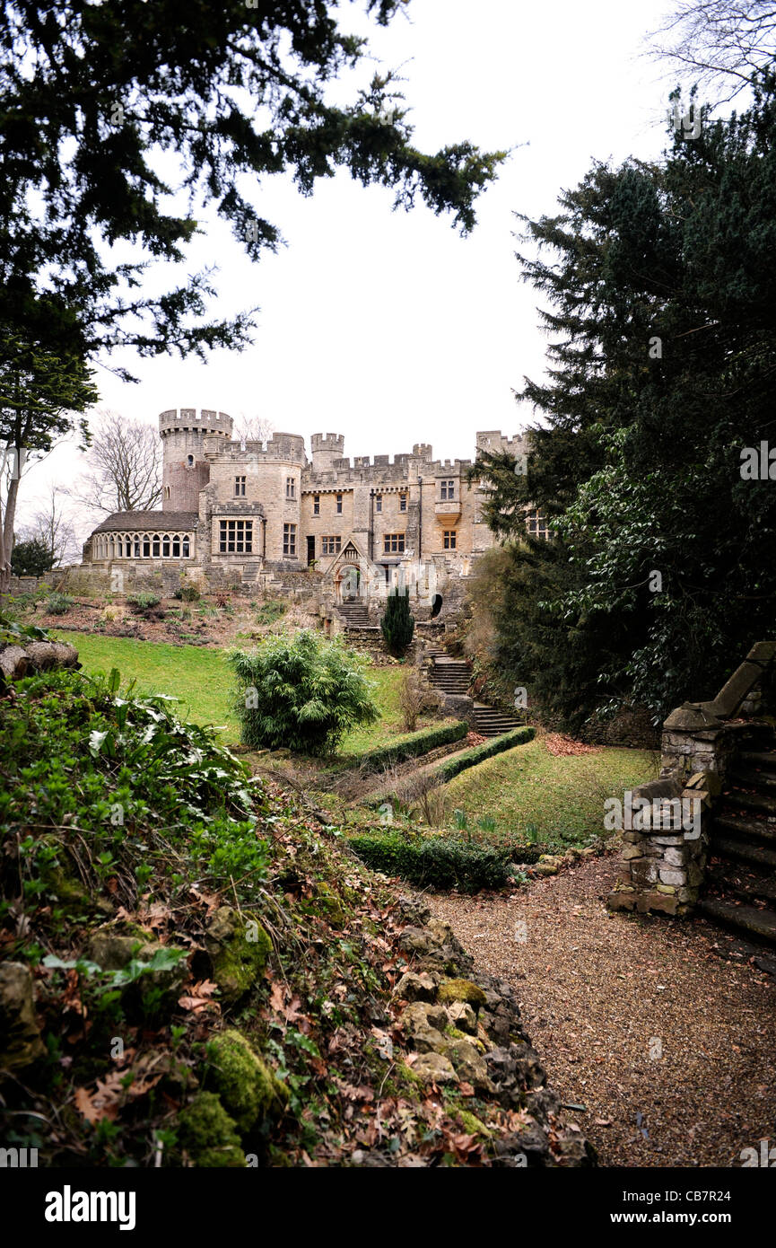 Gravel path and garden steps at Devizes Castle, Wiltshire UK Stock ...