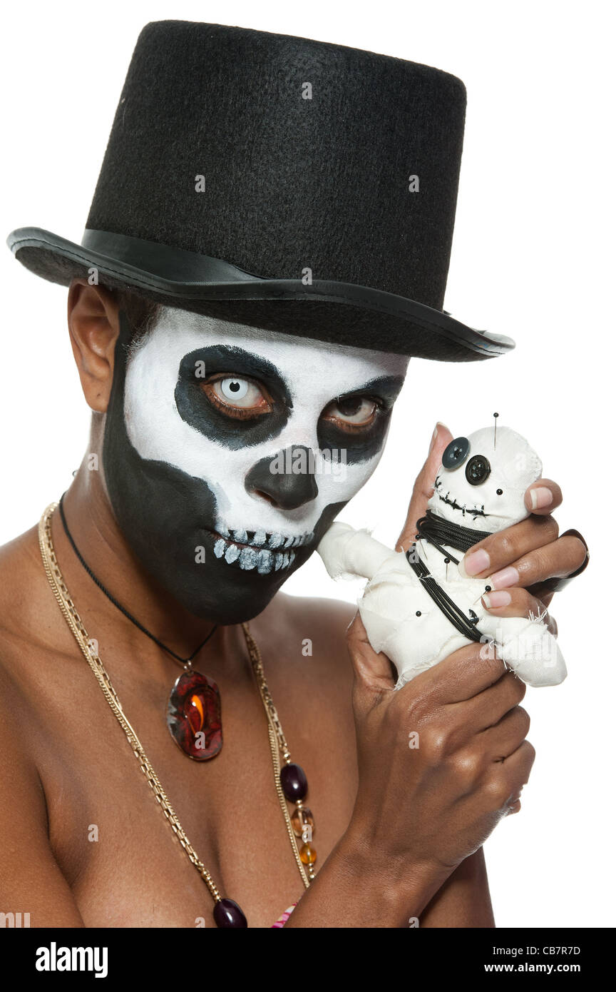Voodoo priestess face paint hi-res stock photography and images - Alamy
