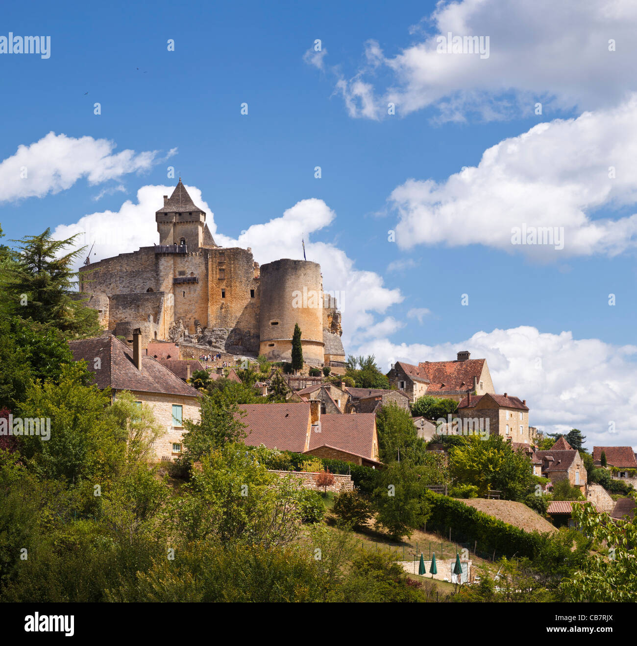 Chateau at Castelnaud la Chapelle, Dordogne, France, Europe Stock Photo ...
