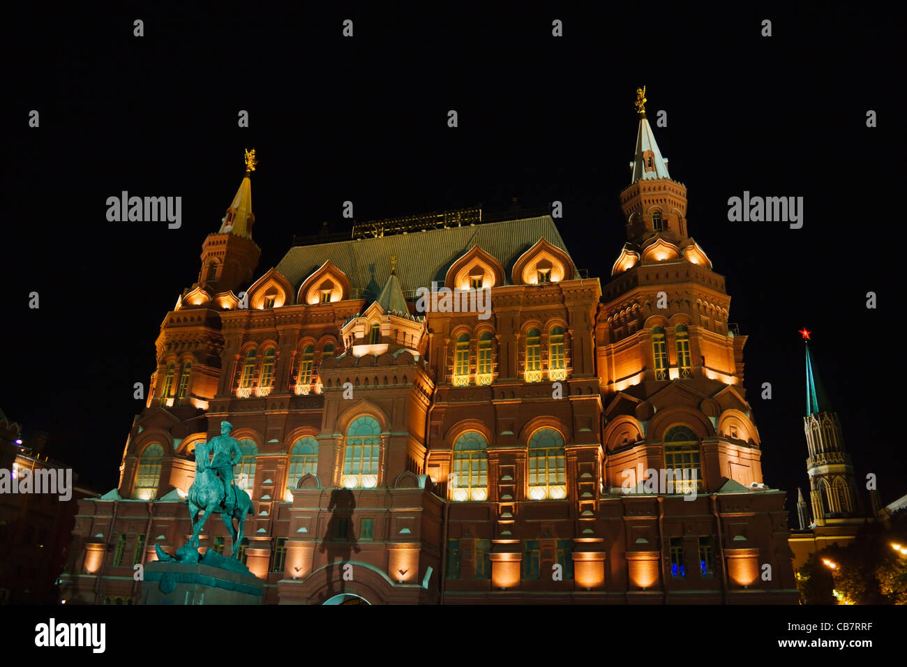 The state historical museum in red square in moscow hi-res stock ...