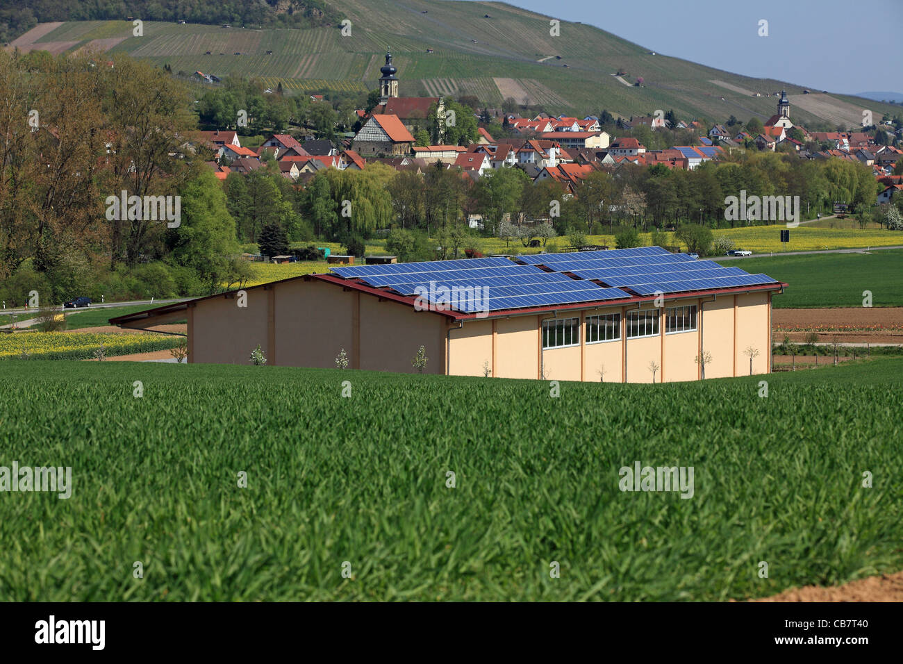 Solar power system roof assembly Stock Photo - Alamy