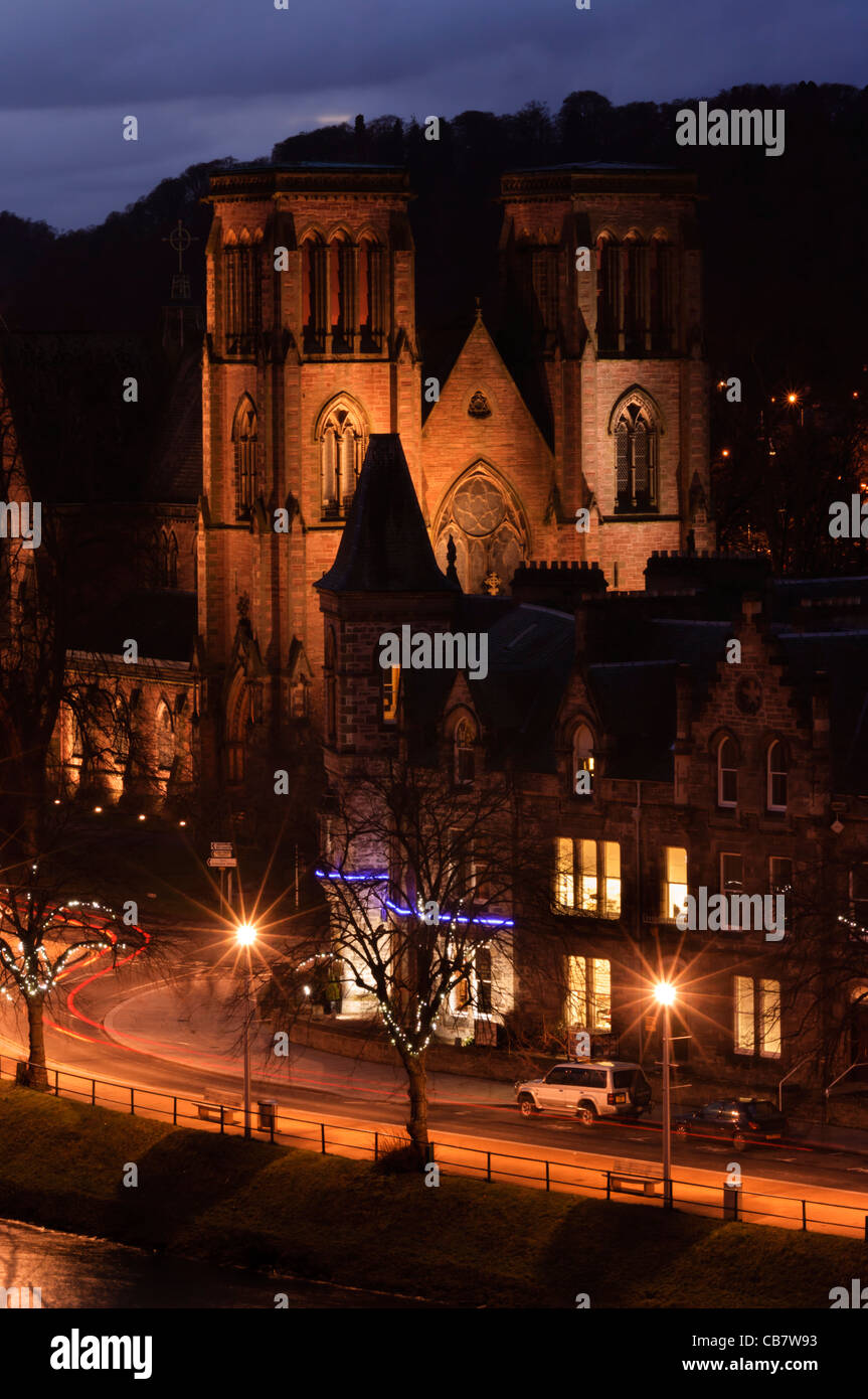 City of Inverness, Cathedral Church of St Andrew above Ness Walk, from ...