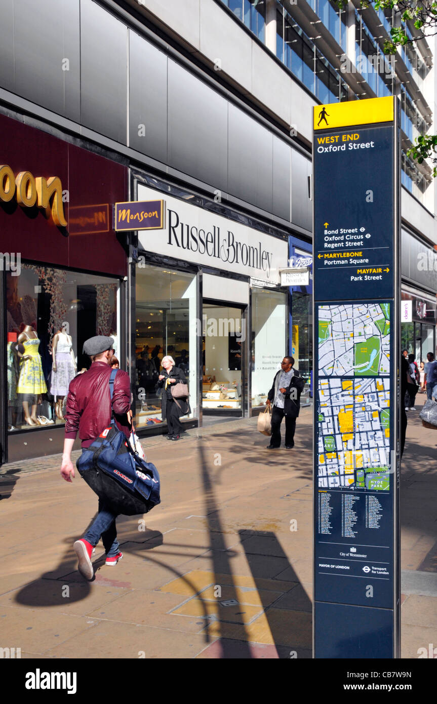 Legible London Street Sign in Oxford Street Stock Photo - Alamy