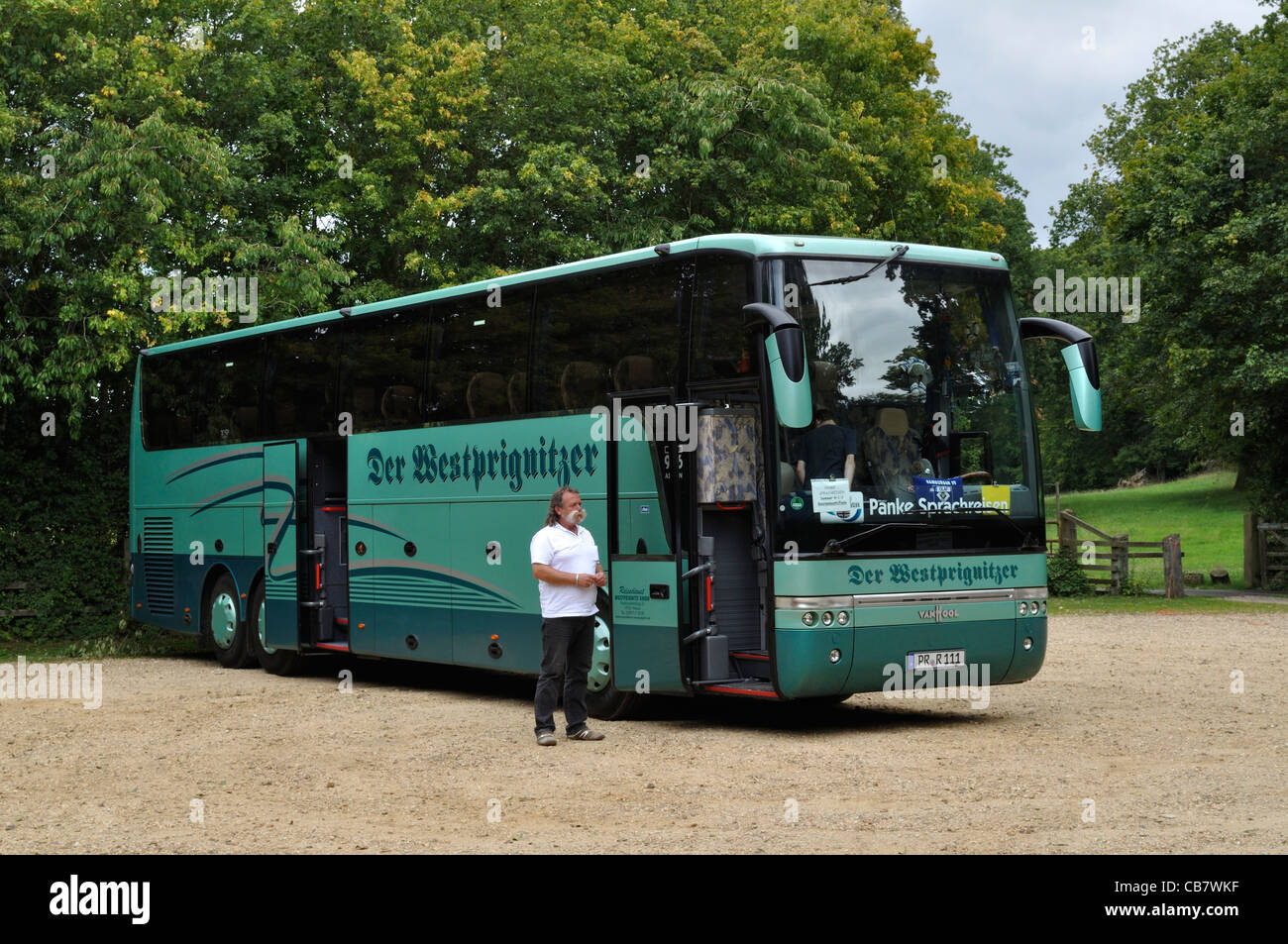 A German coach, with a party of language students from Germany ...