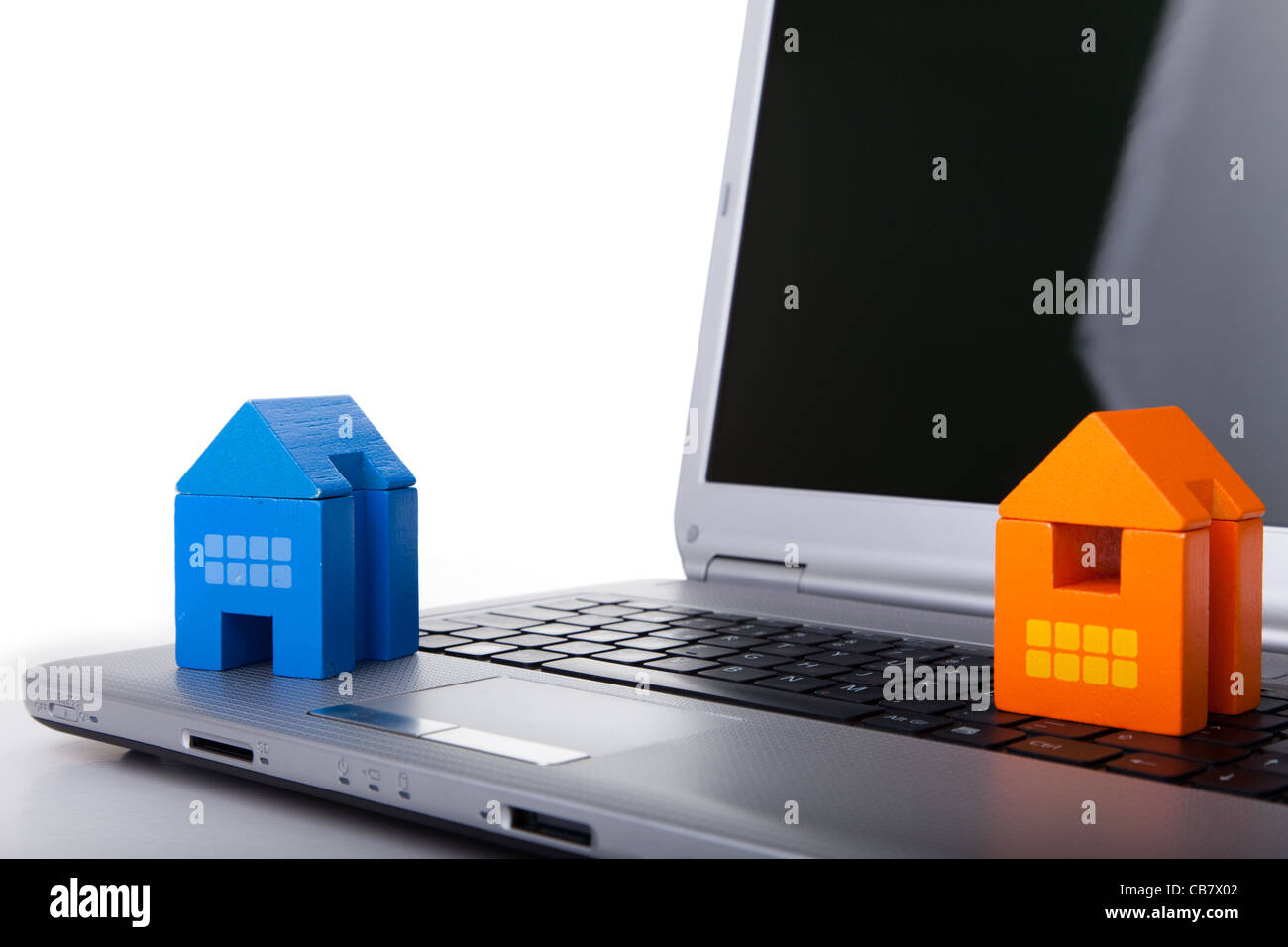 using the internet to find a house Stock Photo - Alamy