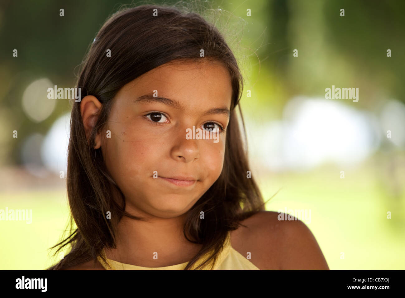 young female child face at the park Stock Photo - Alamy