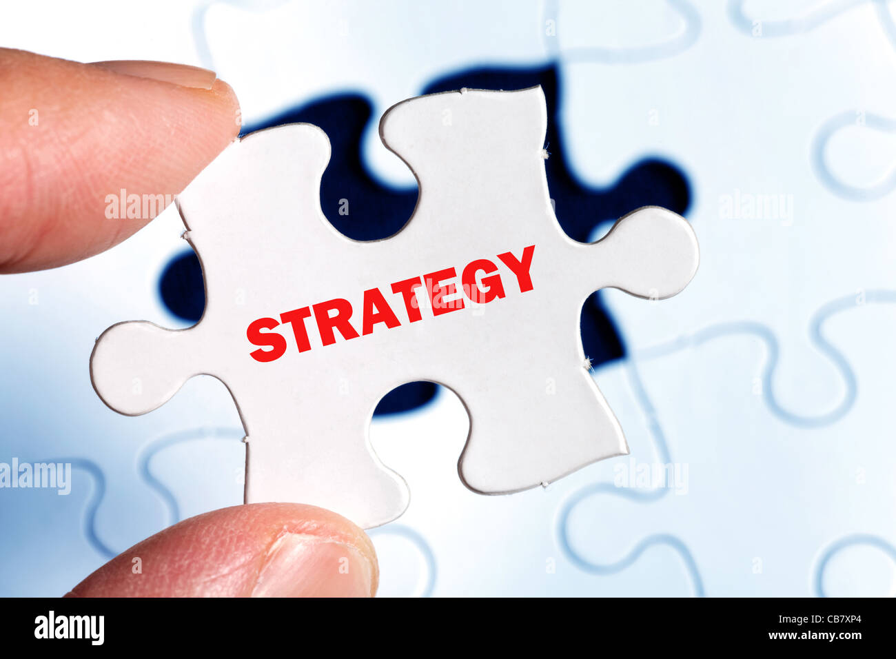 Puzzle, business concept of Strategy Stock Photo - Alamy