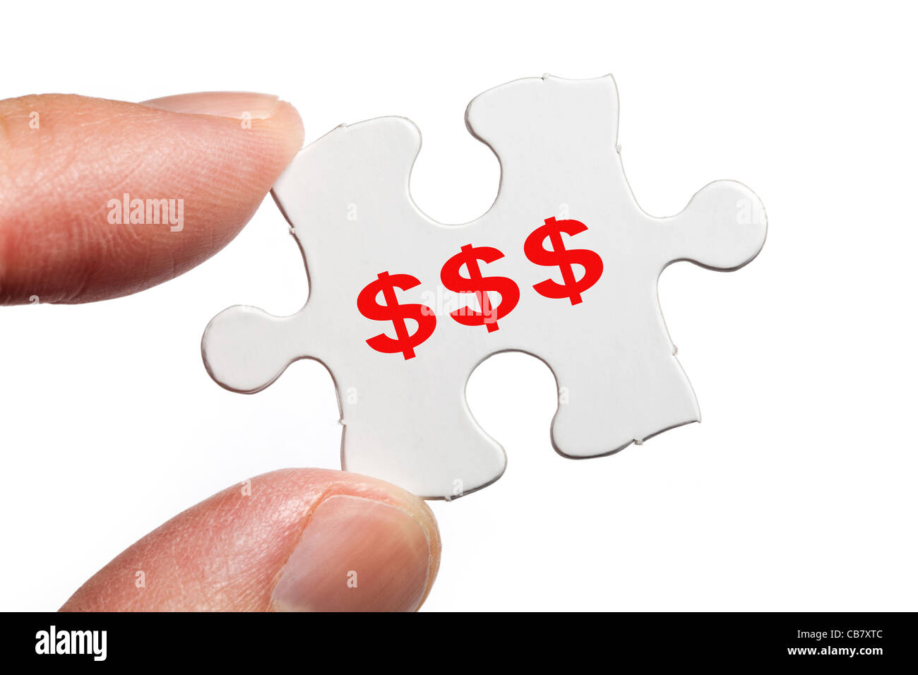 Puzzle and Dollar sign, business concept Stock Photo - Alamy