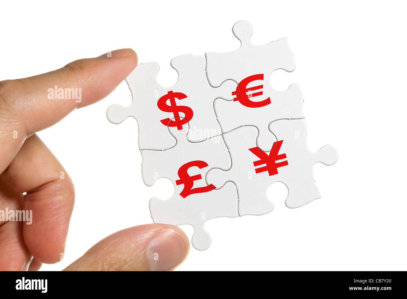 Puzzle and Dollar sign, business concept Stock Photo - Alamy