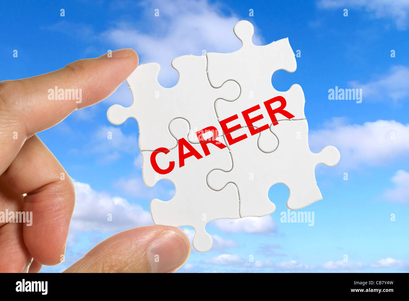 Puzzle and word Career, business concept Stock Photo - Alamy