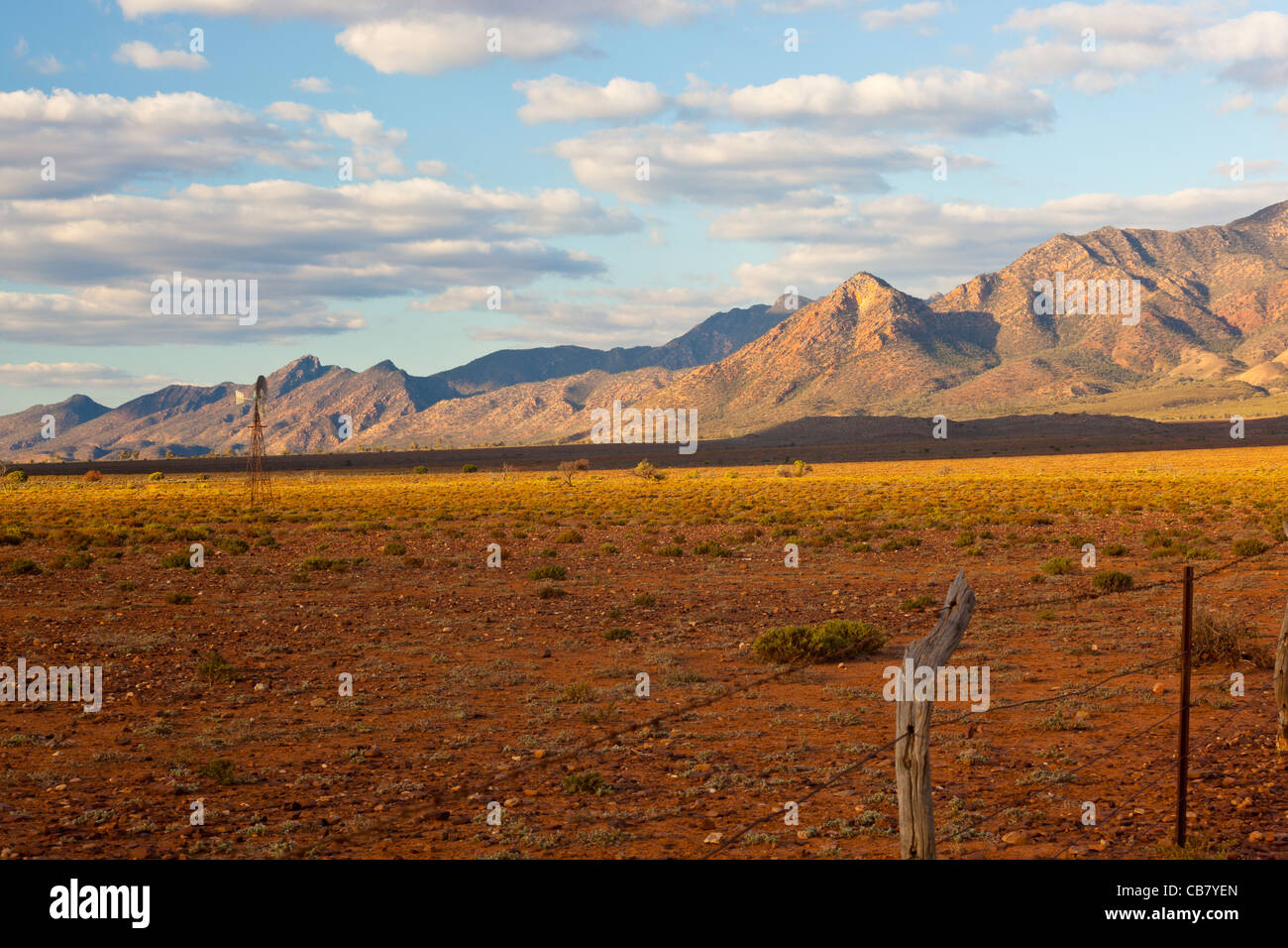 View over Merna Mora Station from Moralana Scenic Drive to the Wilpena ...