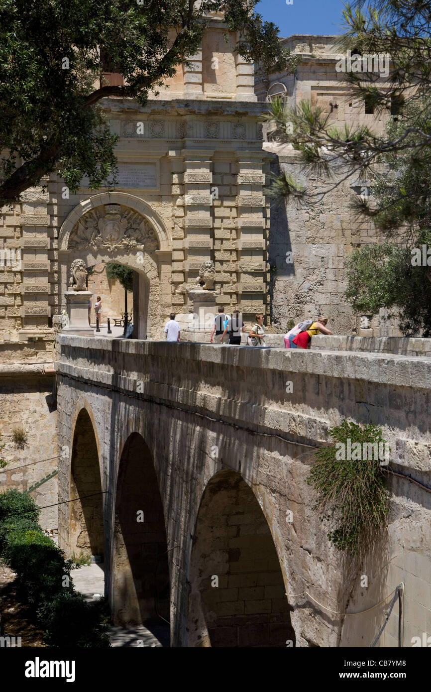 Mdina: main gate Stock Photo - Alamy