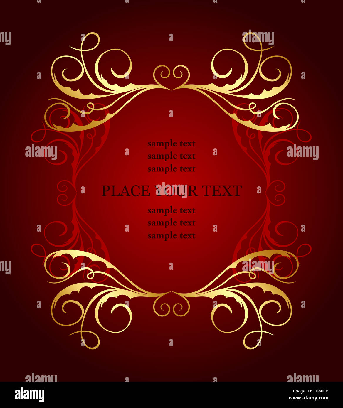 Illustration of beautiful vintage template. Vector Stock Photo - Alamy