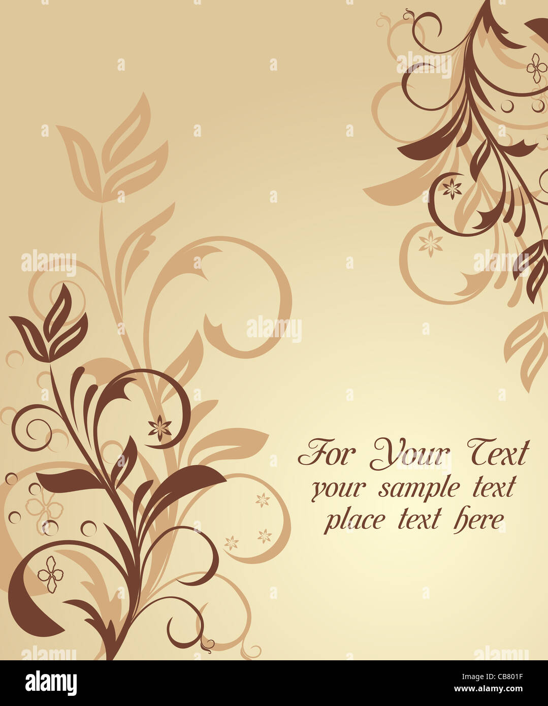 Floral background for design holiday card, vector illustration Stock ...