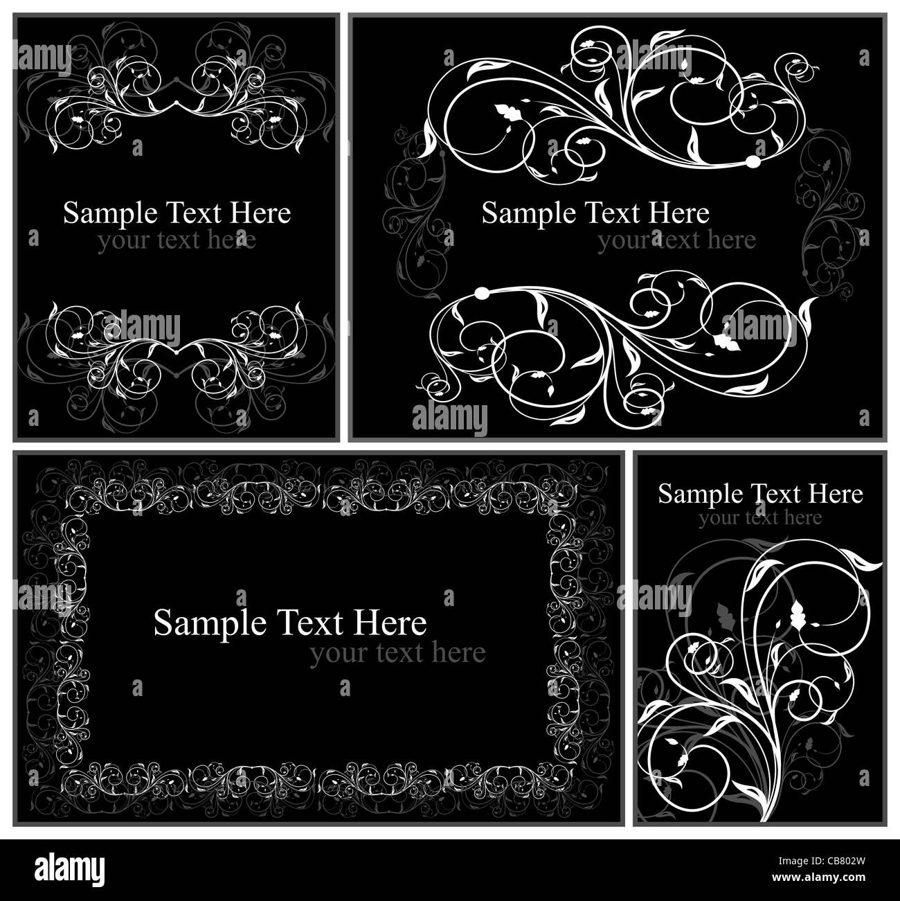 Floral background for design card - vector Stock Photo - Alamy