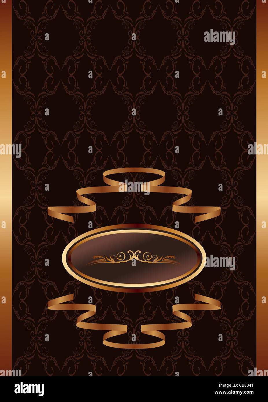 Illustration ornate decorative golden frame - vector Stock Photo - Alamy