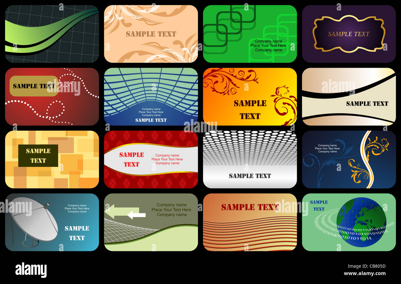 Various business cards templates set. Vector Stock Photo - Alamy