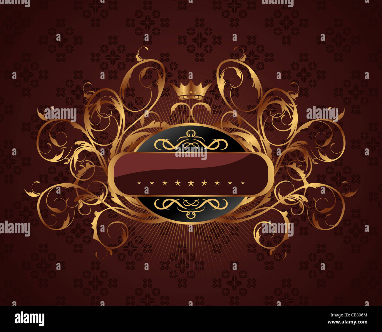 Illustration gold vintage for design packing - vector Stock Photo - Alamy