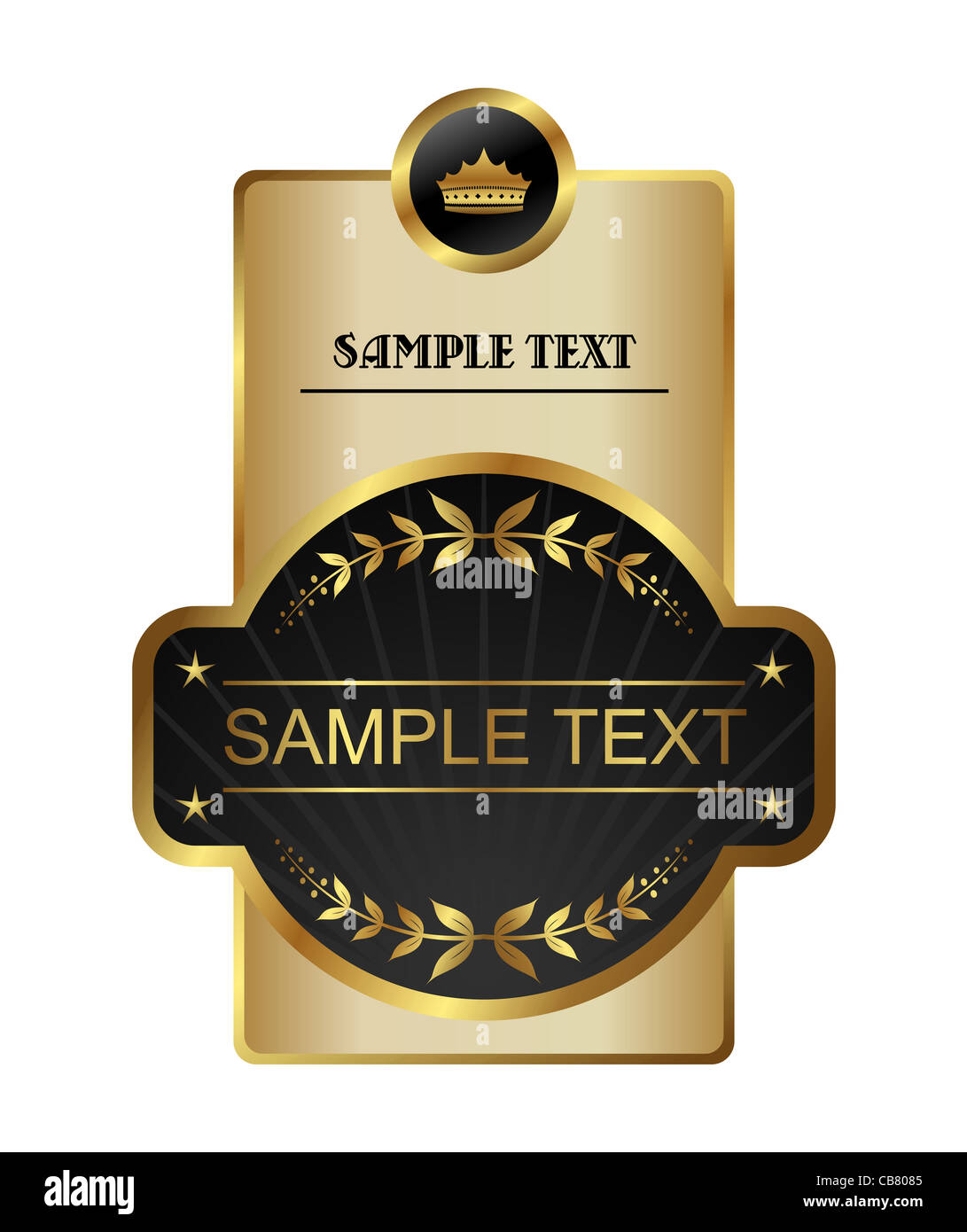 Golden royal label for design packing or wrapping - vector Stock Photo ...