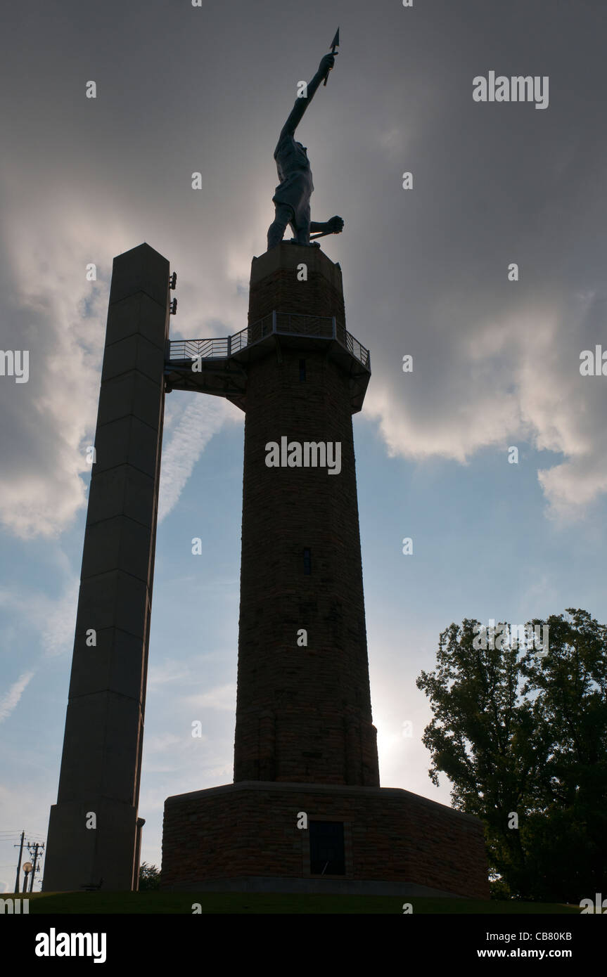 Alabama, Birmingham, Vulcan Park, Vulcan Statue, 56 feet high on 124 ...