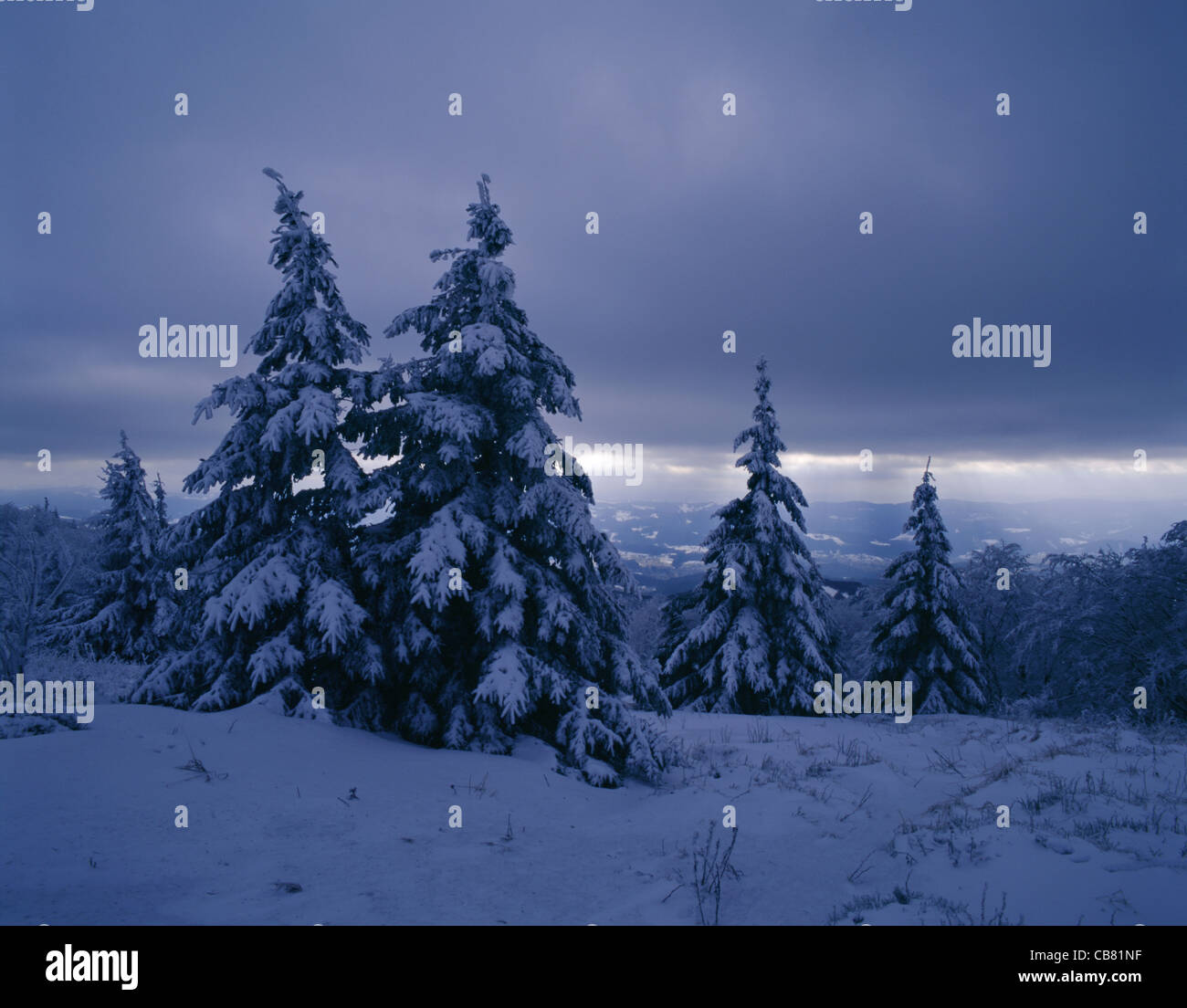 Beskydy, Mountains, Protected Landscape Area, Snow Stock Photo - Alamy