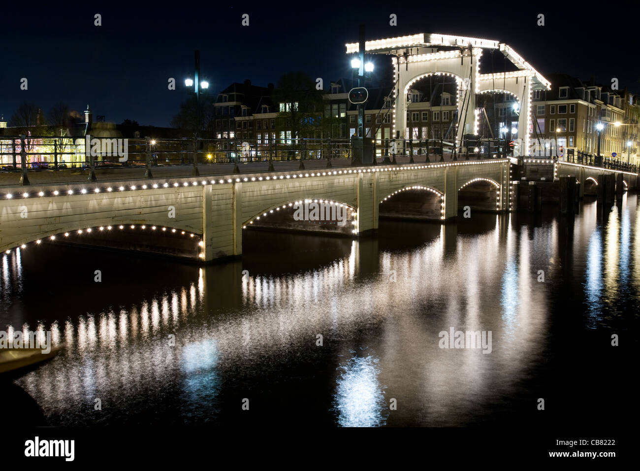Magere Brug Bridge Amsterdam, The Netherlands Stock Photo - Alamy