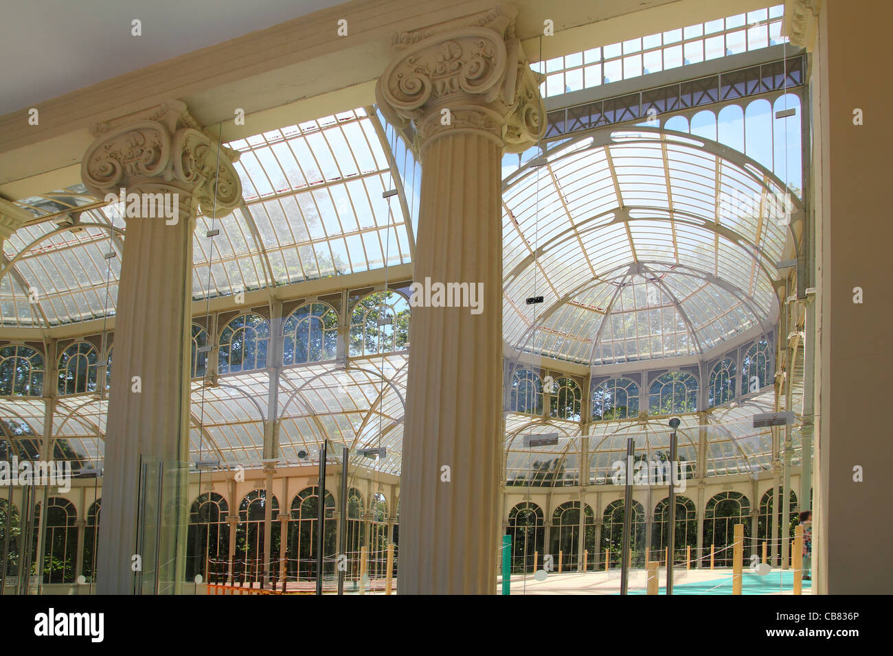 Madrid Palacio de Cristal in Retiro Park glass crystal palace Spain ...