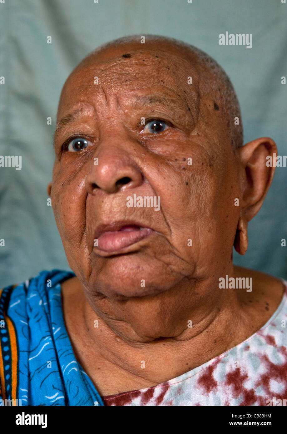 Human ear pate island siyu african ethnicity women hi-res stock ...