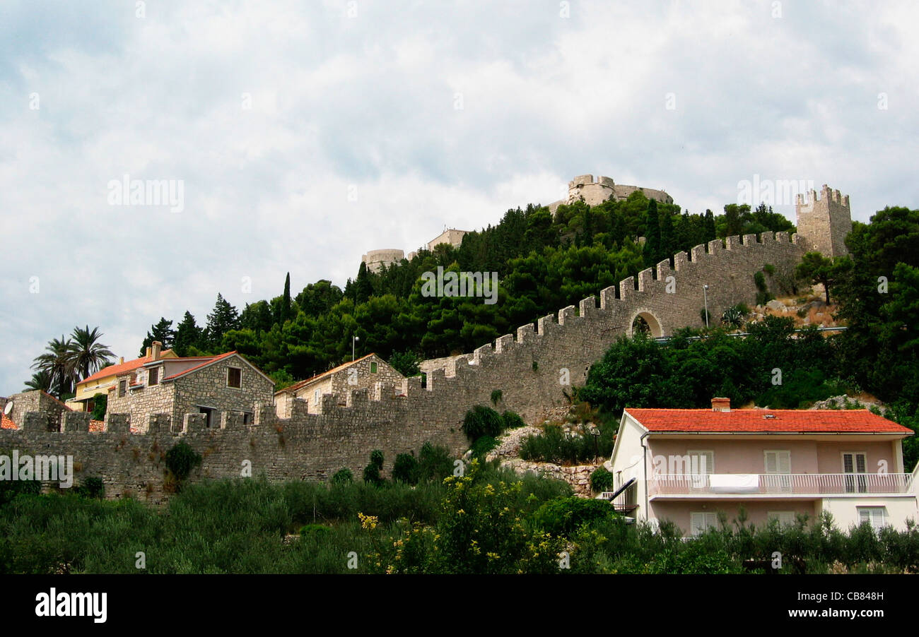 Hvar, island, wall, castle, bulwark, stronghold, Fortica, Spanjola (CTK ...