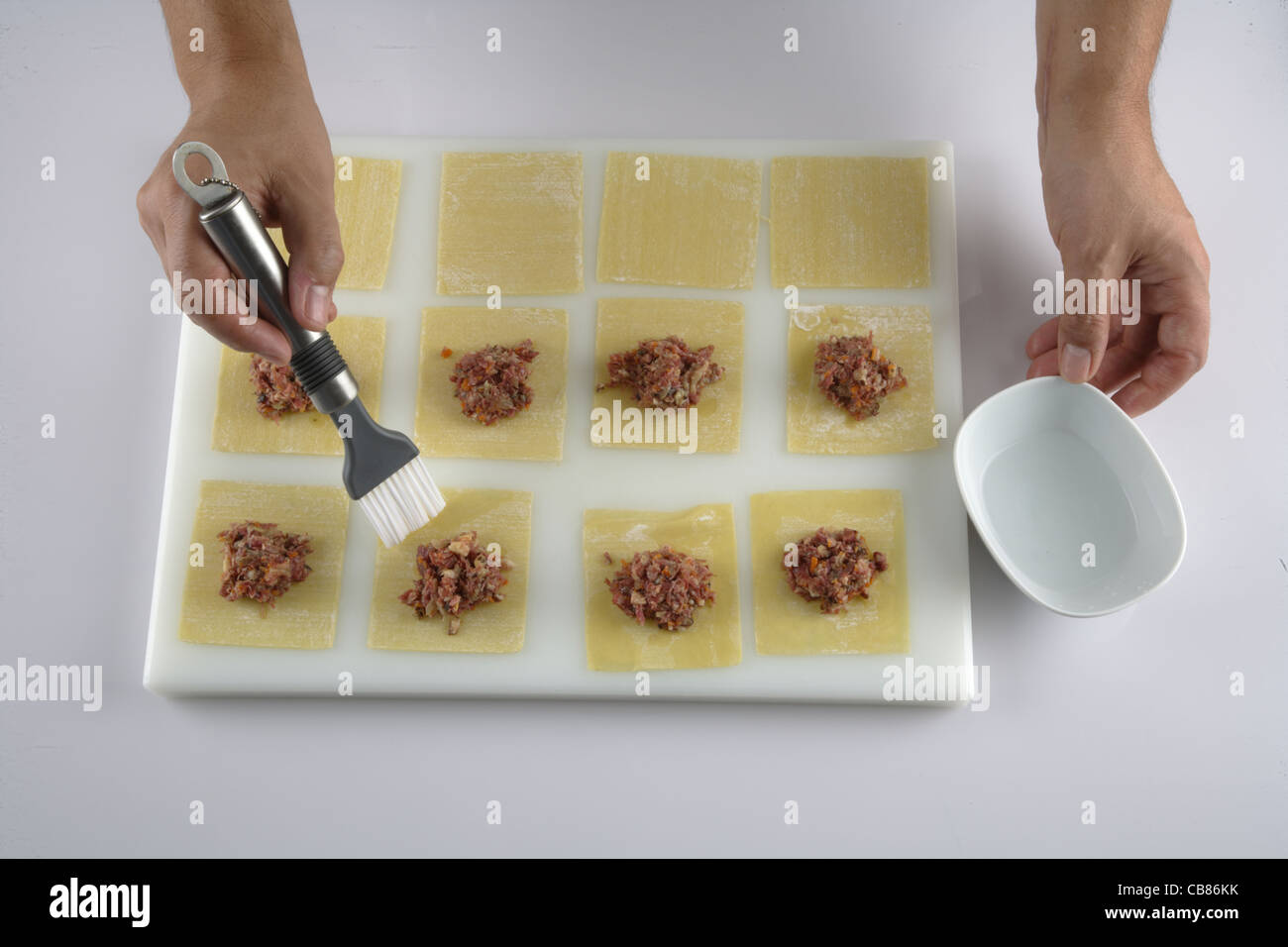 Cooking filling pasta Stock Photo - Alamy