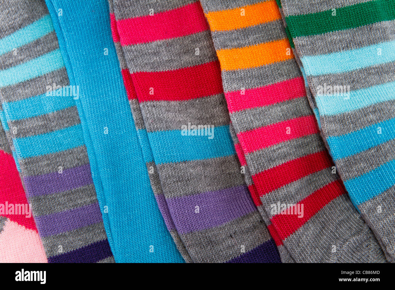 Close up of multicolor stripped socks Stock Photo - Alamy