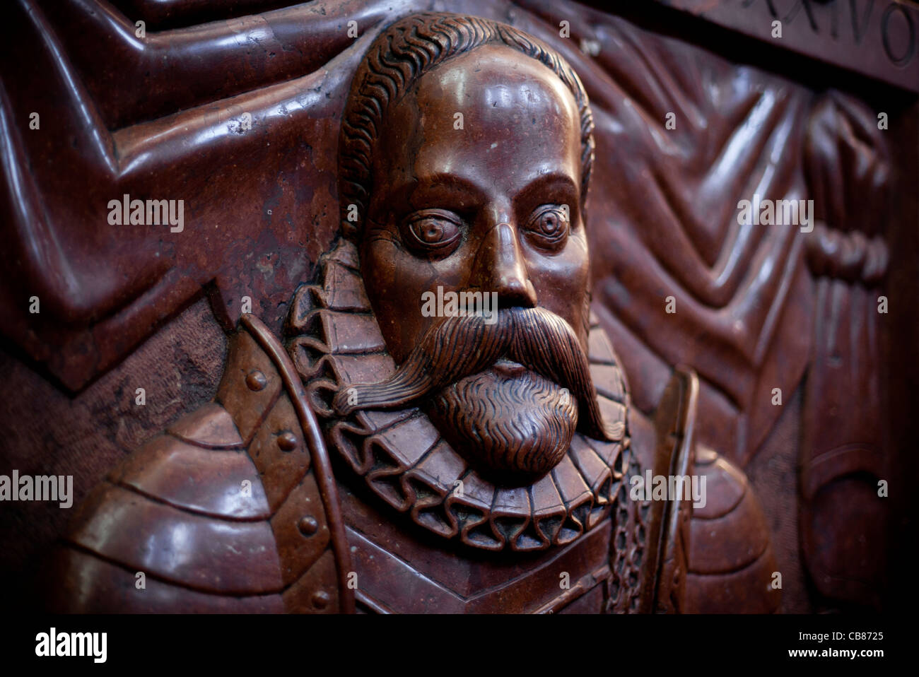 The grave of famous Danish astronomer Tycho Brahe inside the Tyn Church ...
