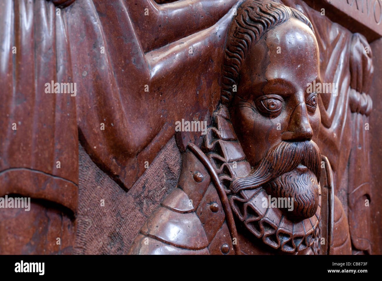 The grave of famous Danish astronomer Tycho Brahe inside the Tyn Church ...