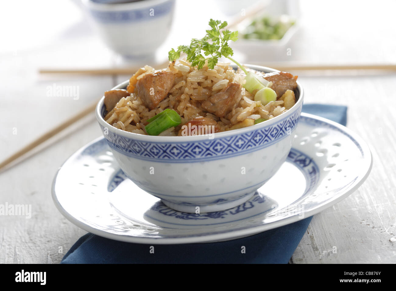 Rice with meat Stock Photo - Alamy