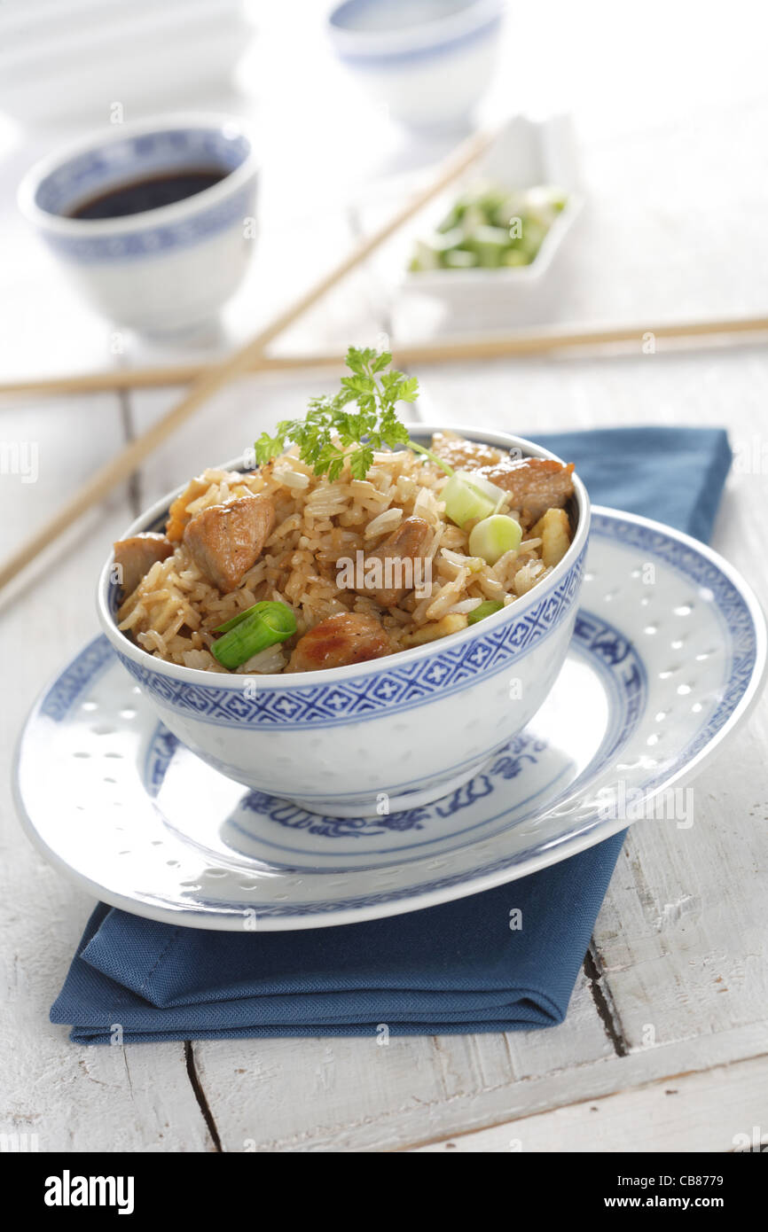 Rice with meat Stock Photo - Alamy