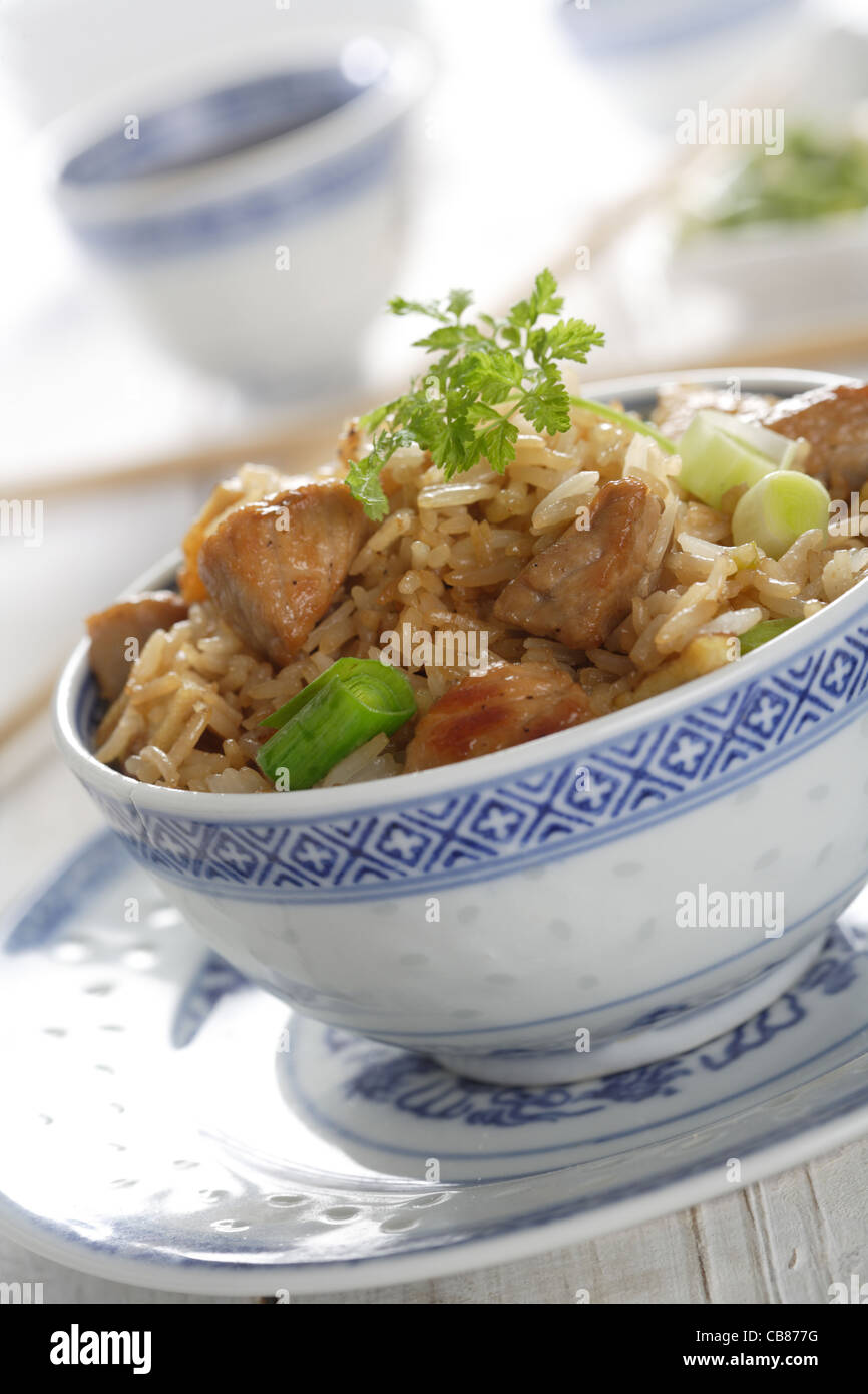 Rice with meat Stock Photo - Alamy