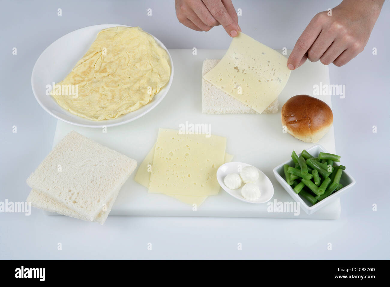 Plain omelette on white hi-res stock photography and images - Alamy